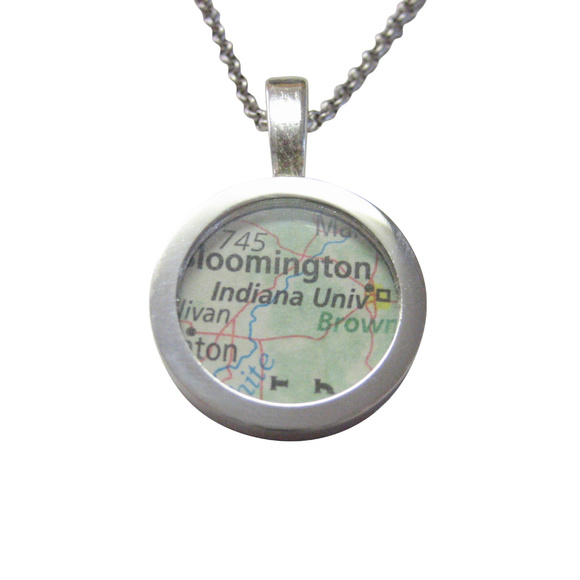 Kiola Designs | Jewelry | Indiana University Map Pendant Necklace ...
